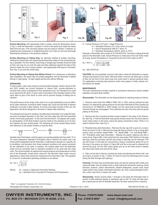 Dwyer Series RM Rate-Master Polycarbonate Flowmeter RMA-11-SSV – Signal2U